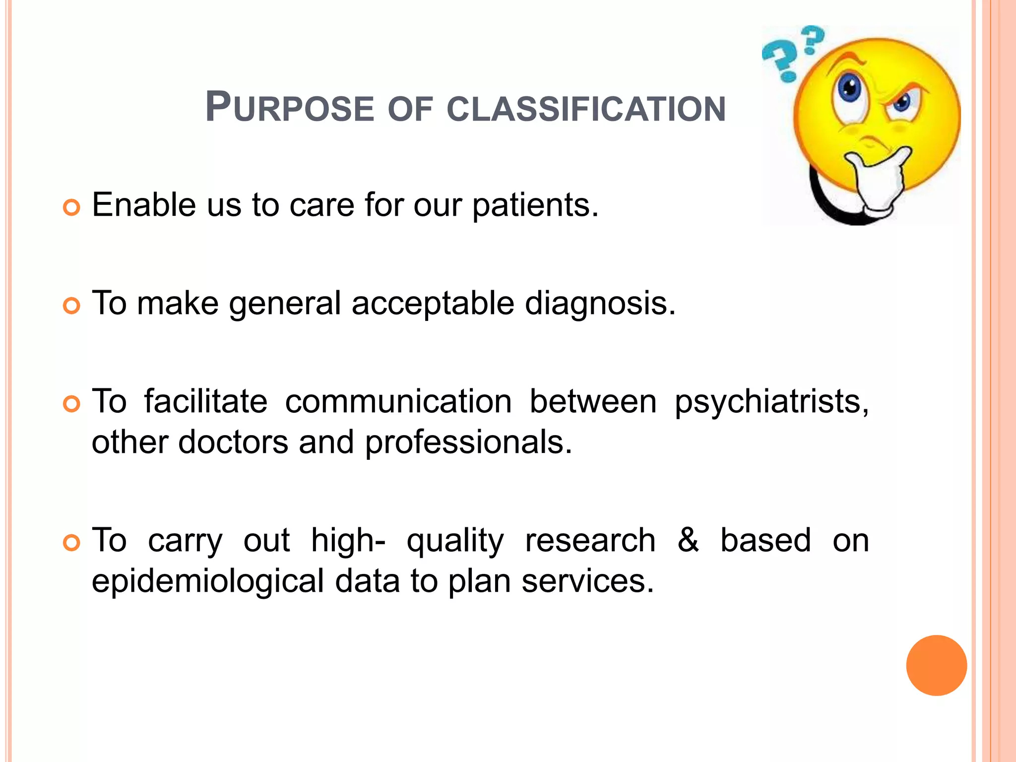 Classification of Mental Disorders | PPTX