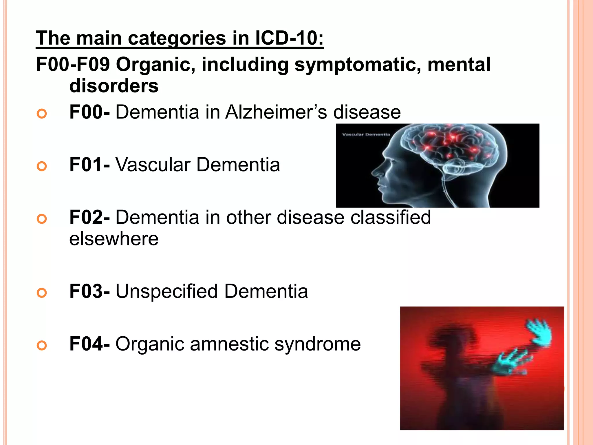 Classification of Mental Disorders | PPTX
