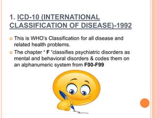 Classification of Mental Disorders | PPTX