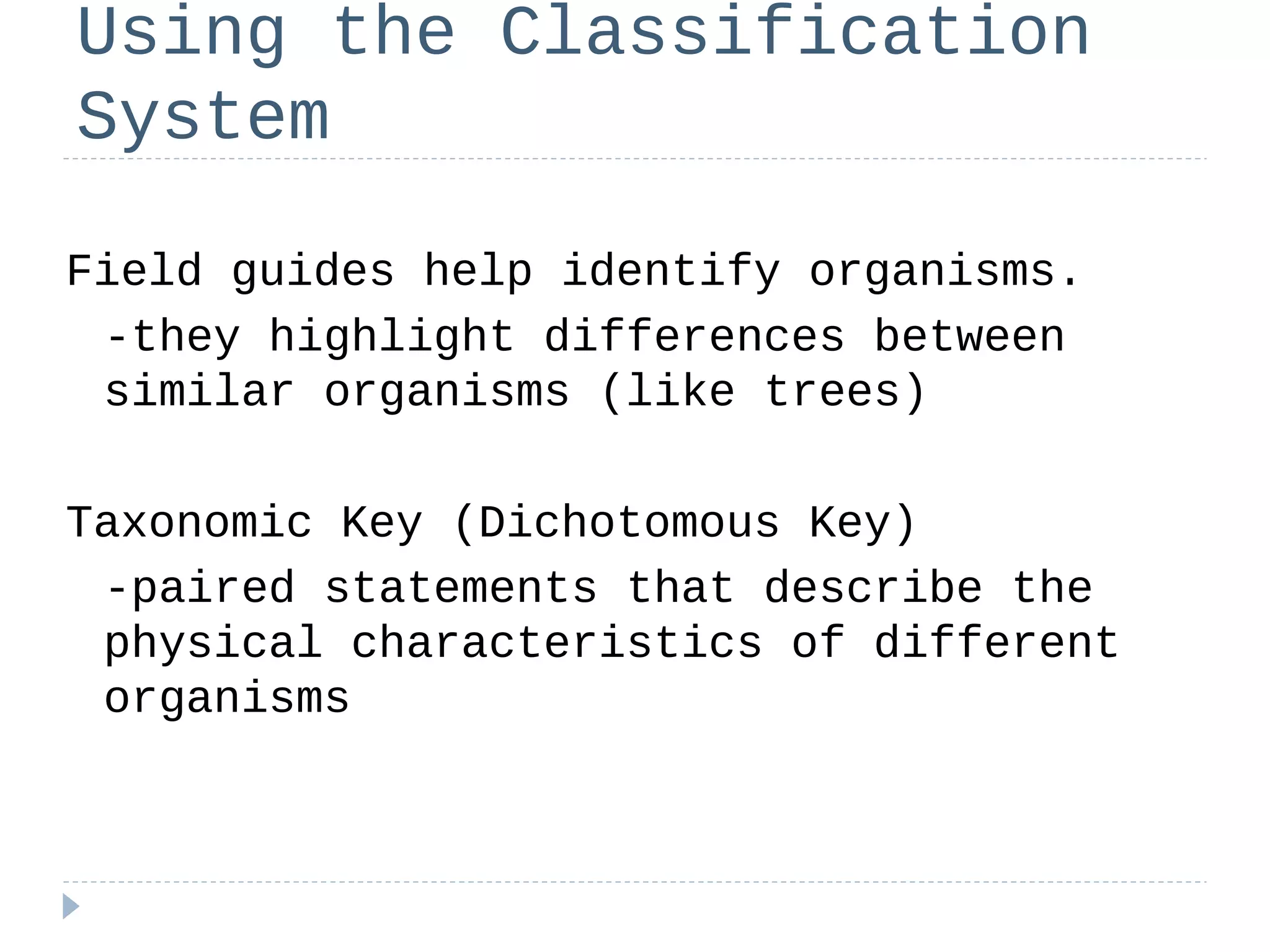 Classification notes | PPT