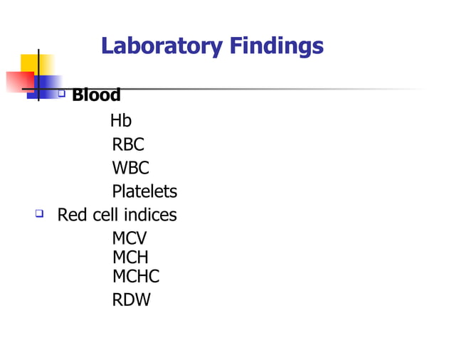Classification Of Anaemia & Ida | PPT
