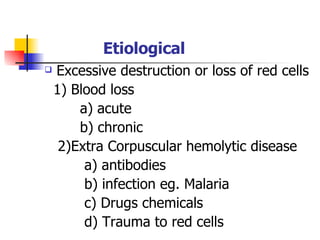 Classification Of Anaemia & Ida | PPT