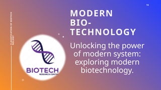 Classification-of-biotechnology sciences | PPTX