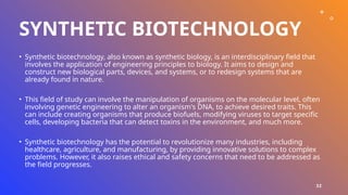 Classification-of-biotechnology sciences | PPTX