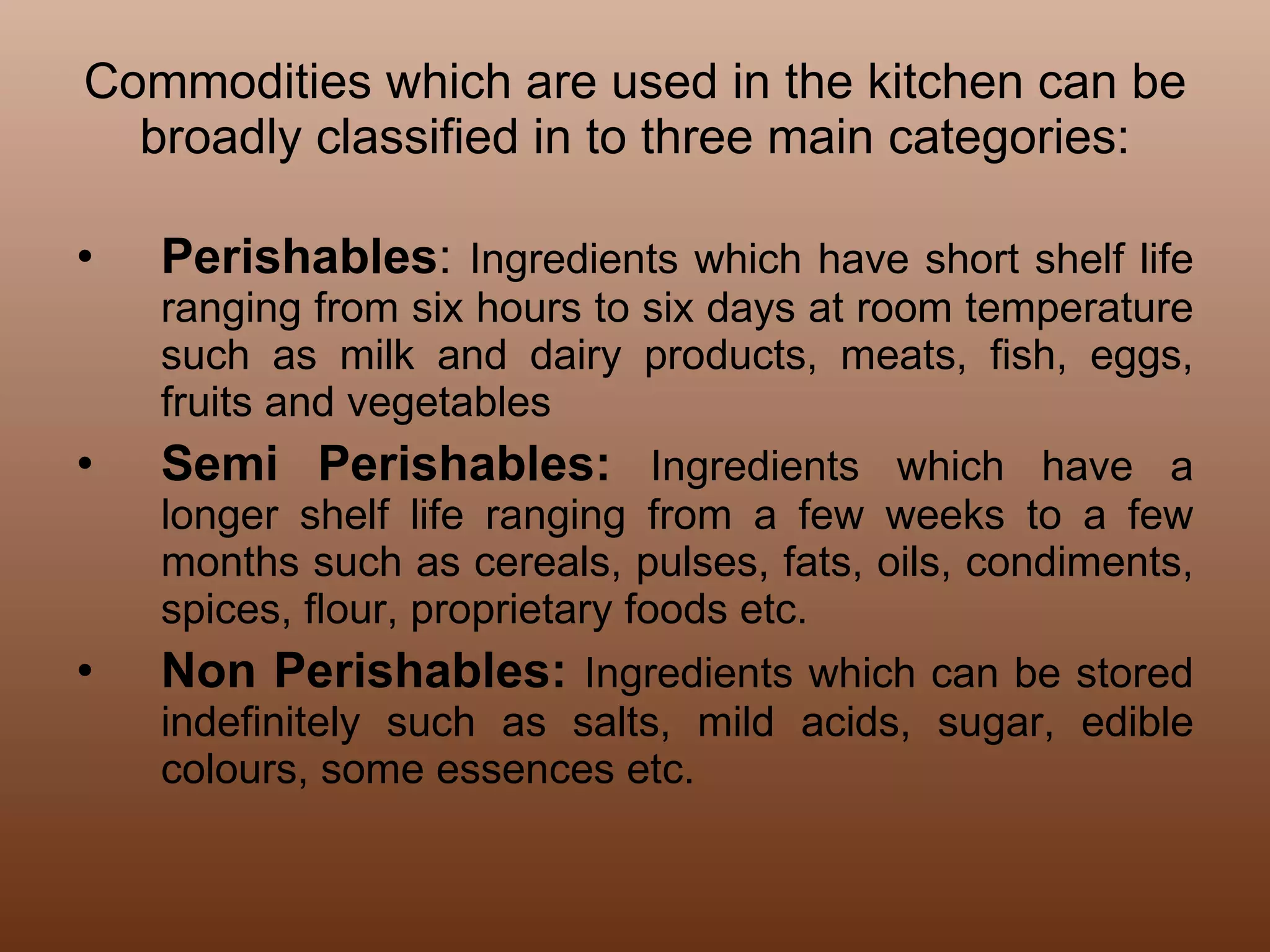 classification of commodities | PPT