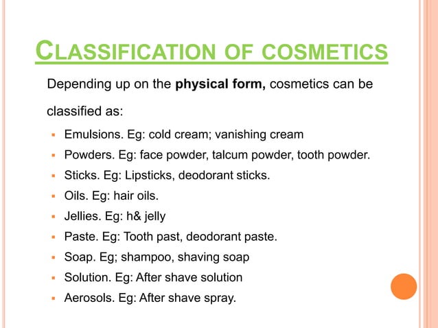 Classification-of-cosmetic-and-cosmeceuticals (1).pdf | Skin and ...