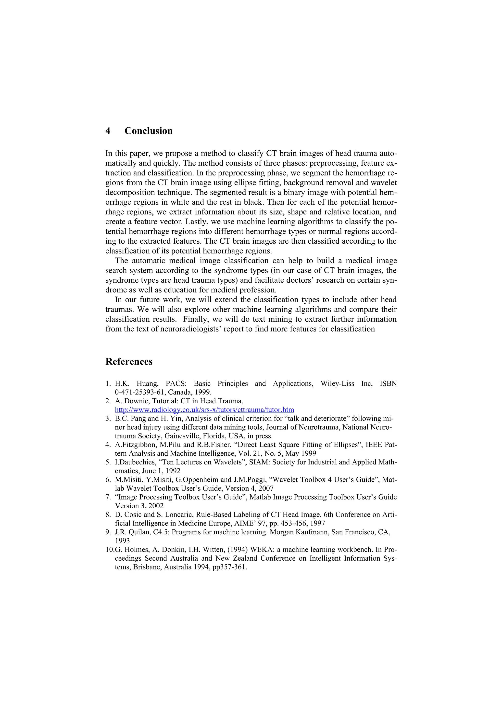 Classification of CT.. | DOC