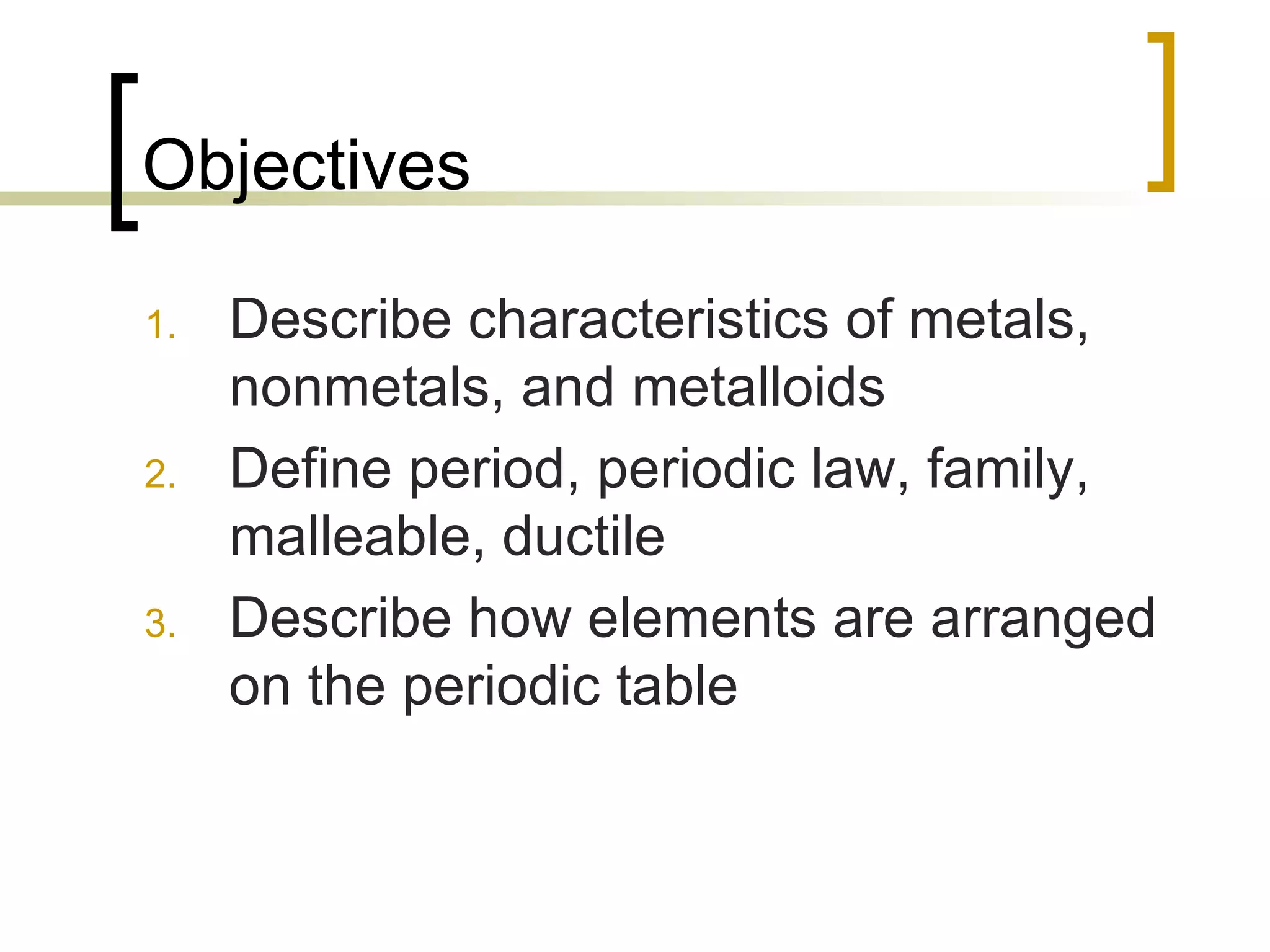 Classification Of Elements | PPT