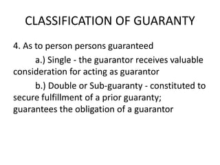 Classification of-guaranty | PPTX