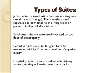 classification-of-guestrooms and details | PPT