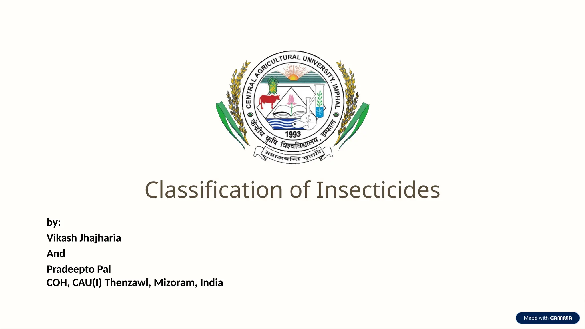 Classification of Insecticides Chemical Composition.pptx