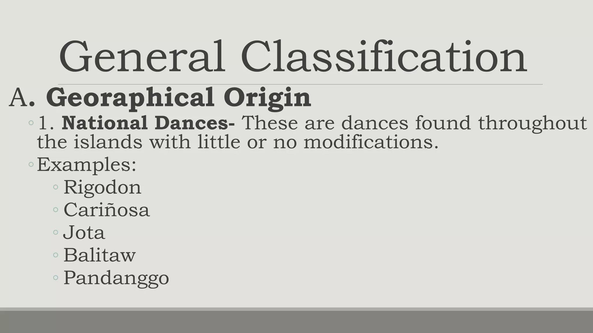 Classification of-philippine-folk-dances | PPTX