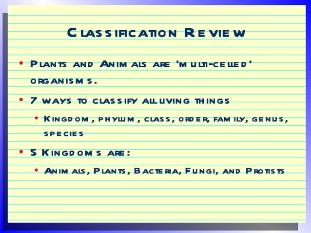 Classification of-plants-and-animals | PPT | Biological Sciences | Science