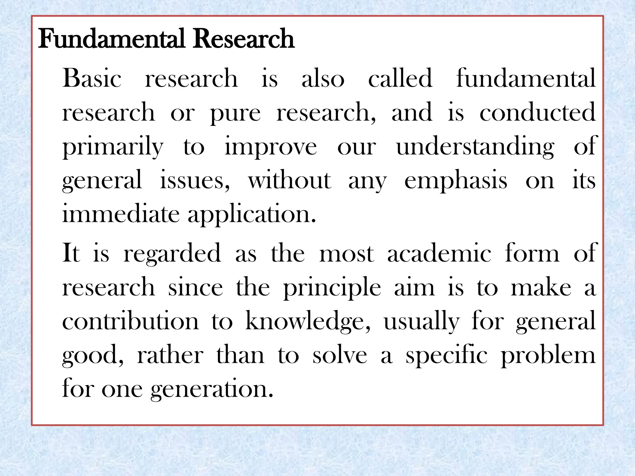 Classification-of-Research notes for revision | PPT