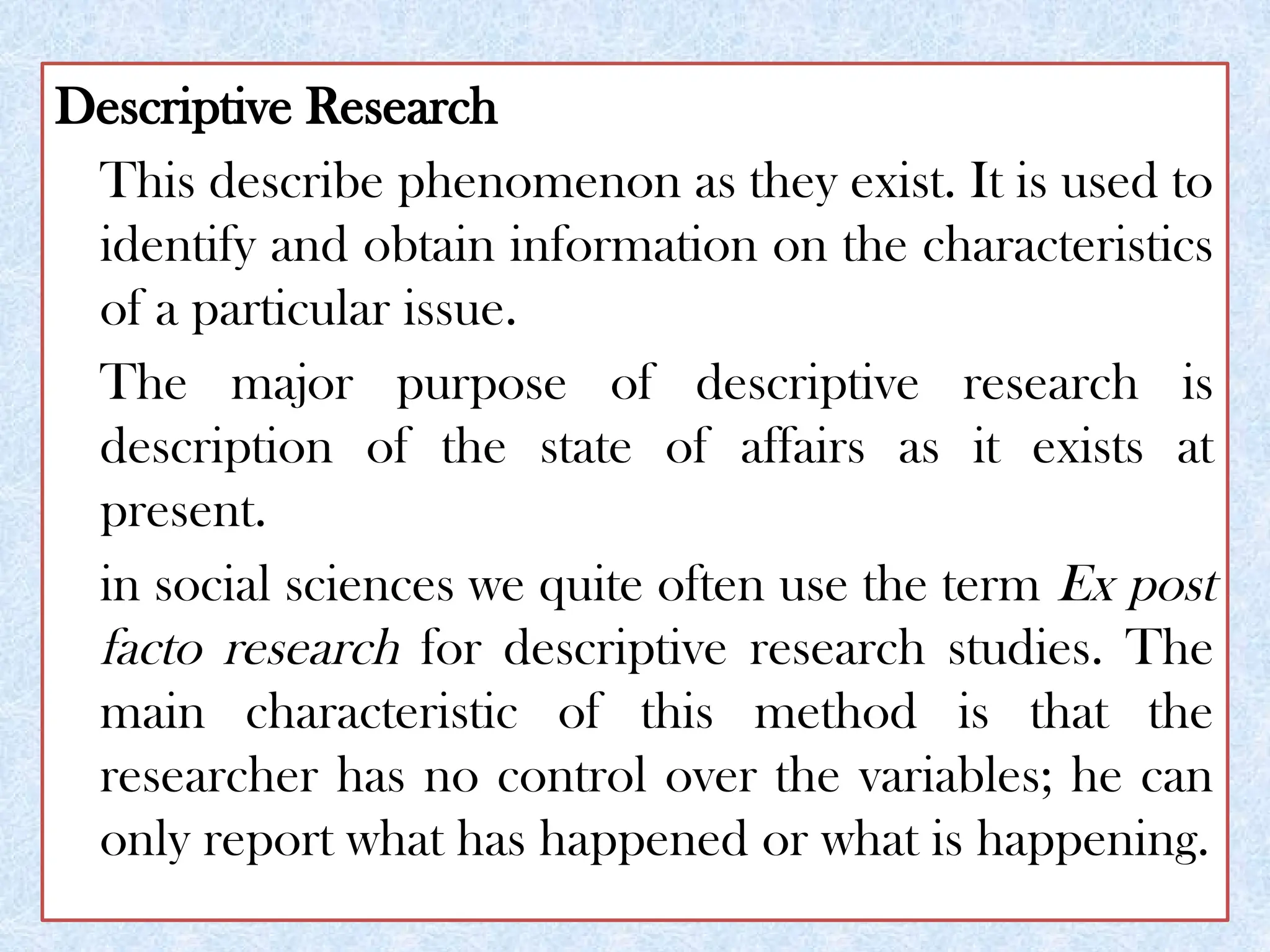 Classification-of-Research notes for revision | PPT