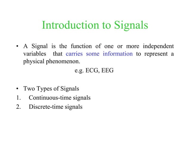 Classification of-signals-systems-ppt | PPT | Physics | Science
