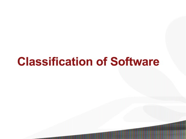 Classification Of Software | PPT