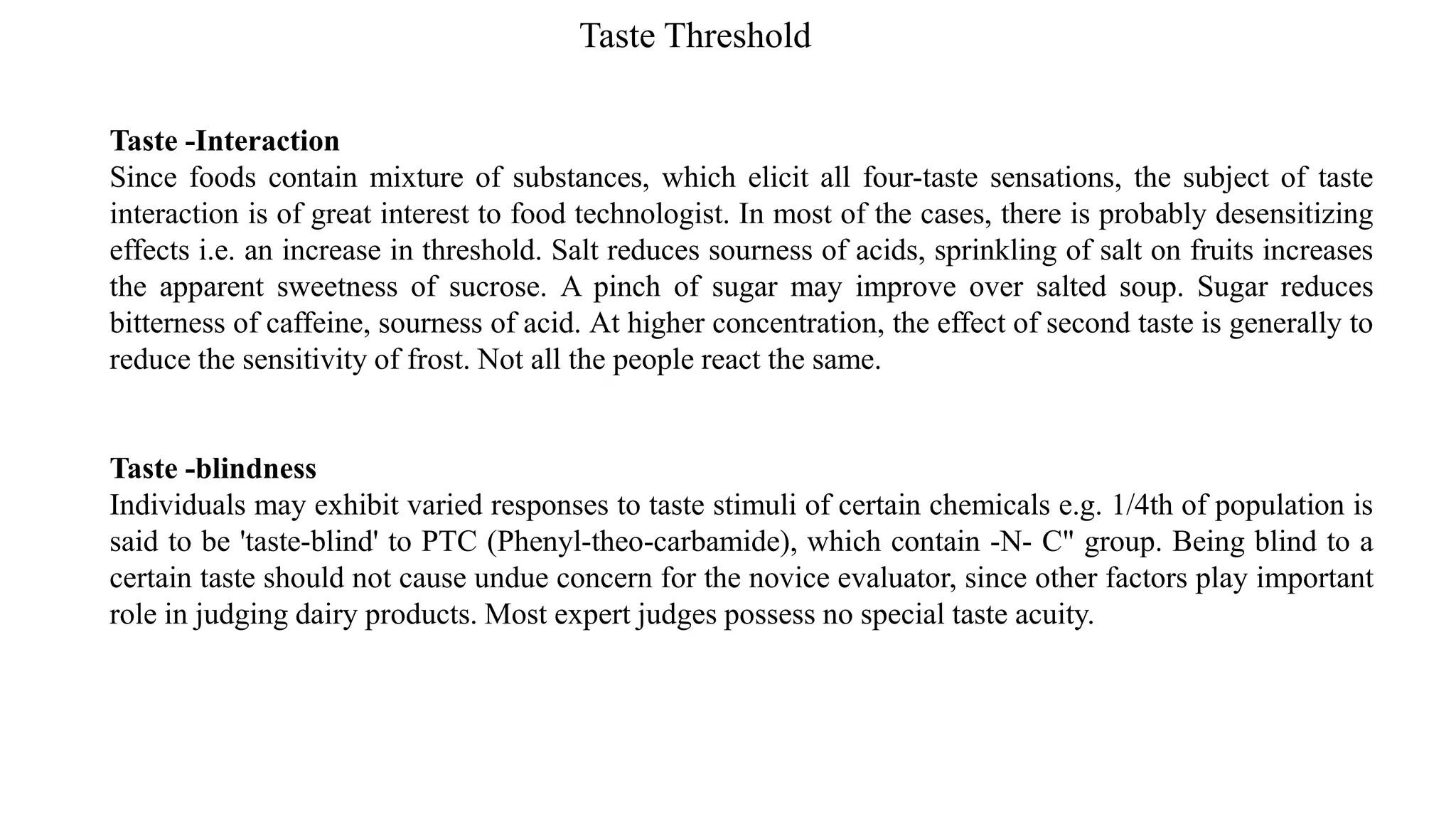 Classification-of-tastes-and-odours-threshold-value.-Factors-affecting ...