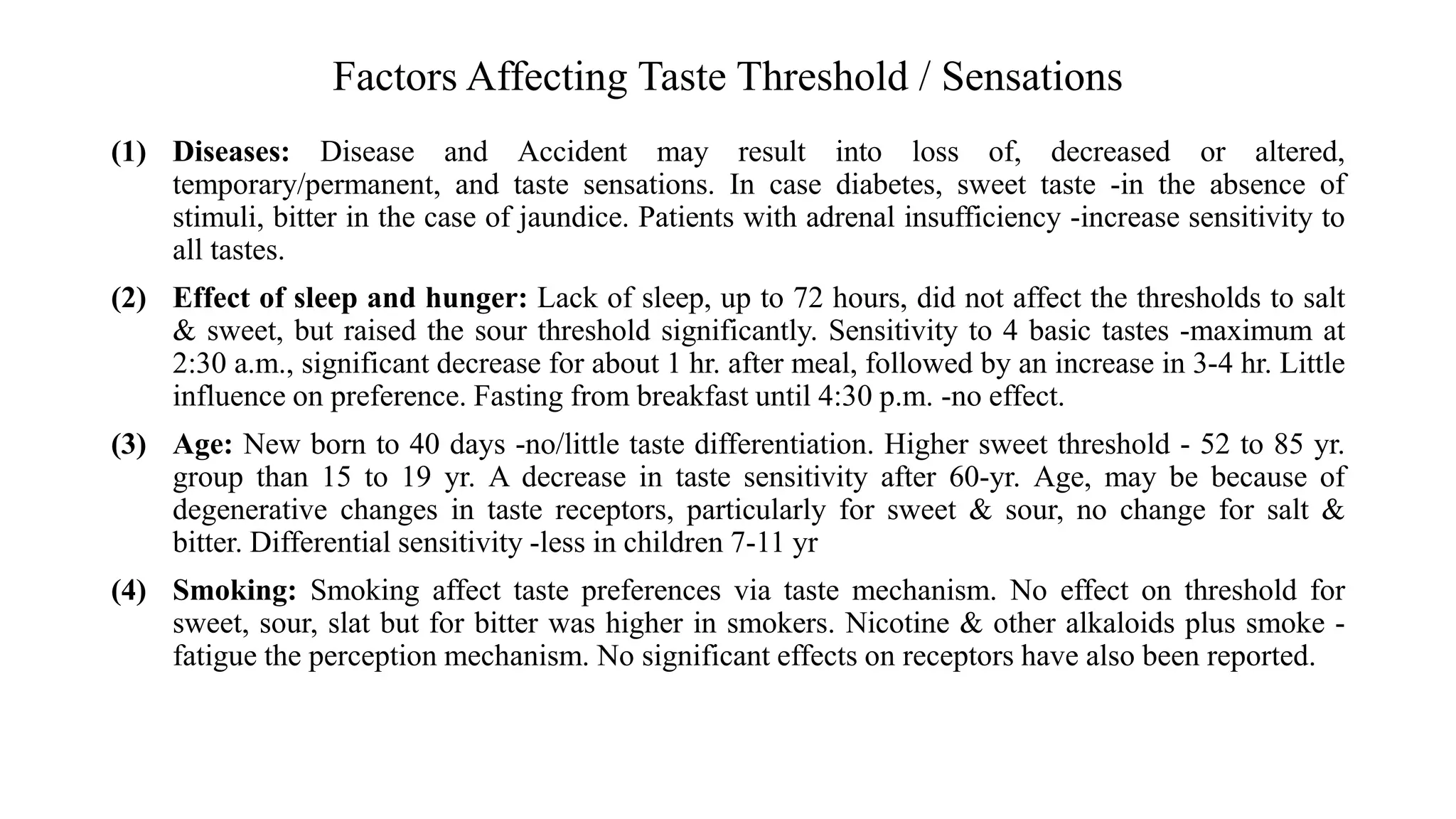 Classification-of-tastes-and-odours-threshold-value.-Factors-affecting ...