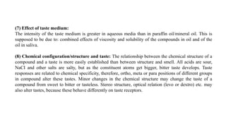 Classification-of-tastes-and-odours-threshold-value.-Factors-affecting ...