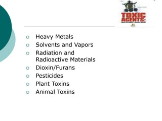 Classification-of-Toxic-Agents.ppt for toxicology | PPT
