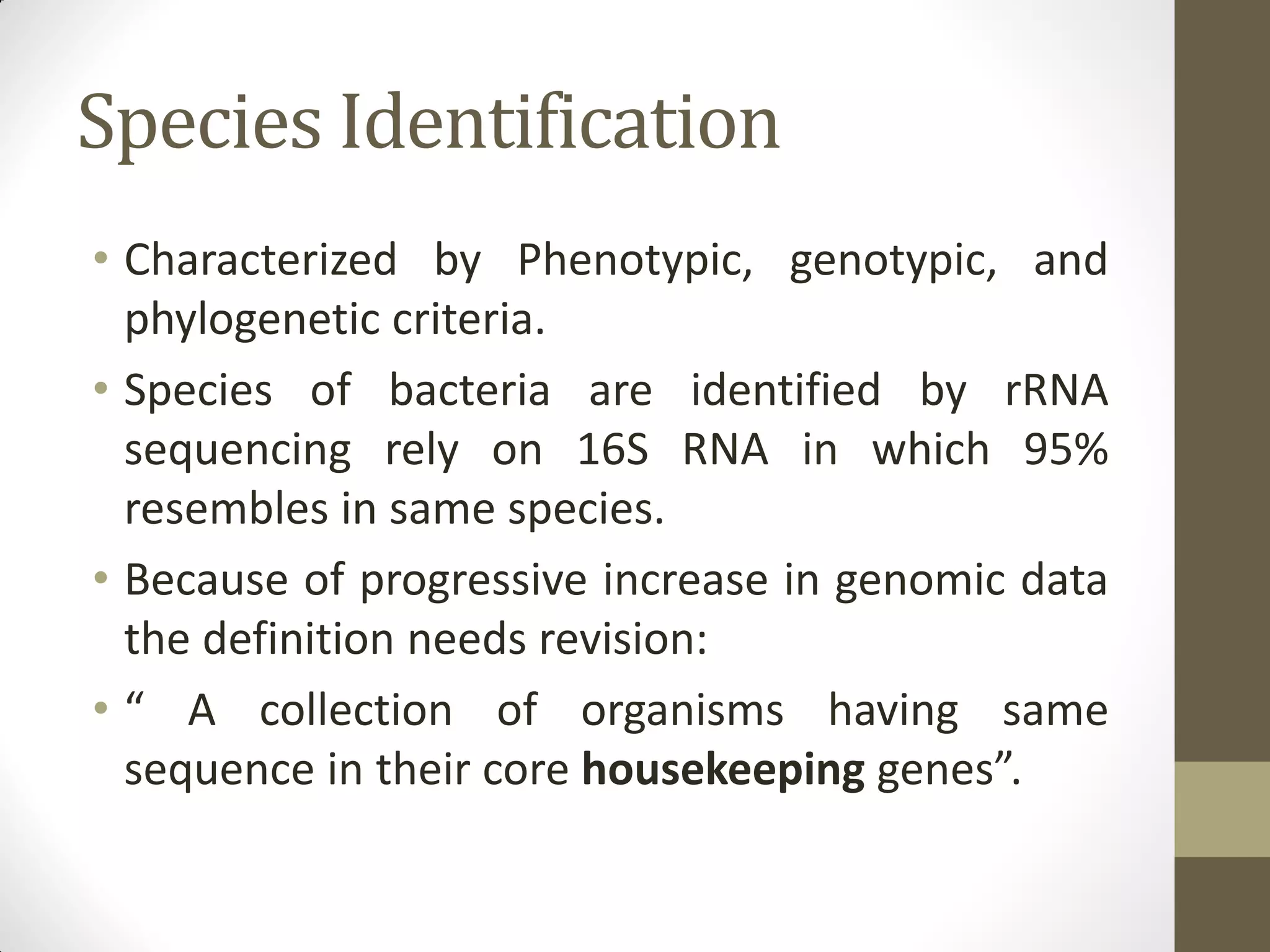 Bacterial taxonomy & classification | PDF