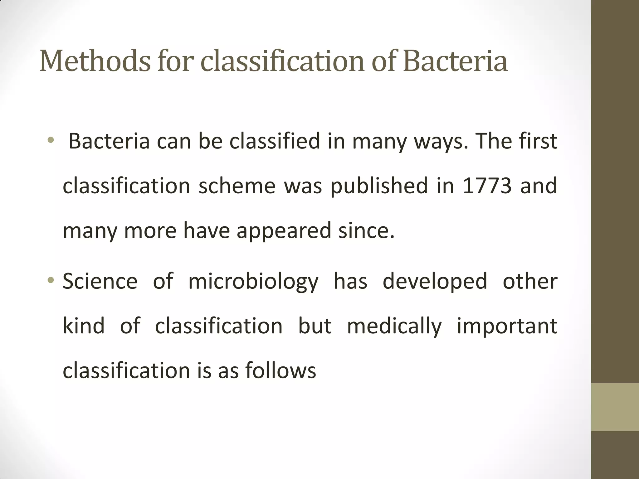Bacterial taxonomy & classification | PDF