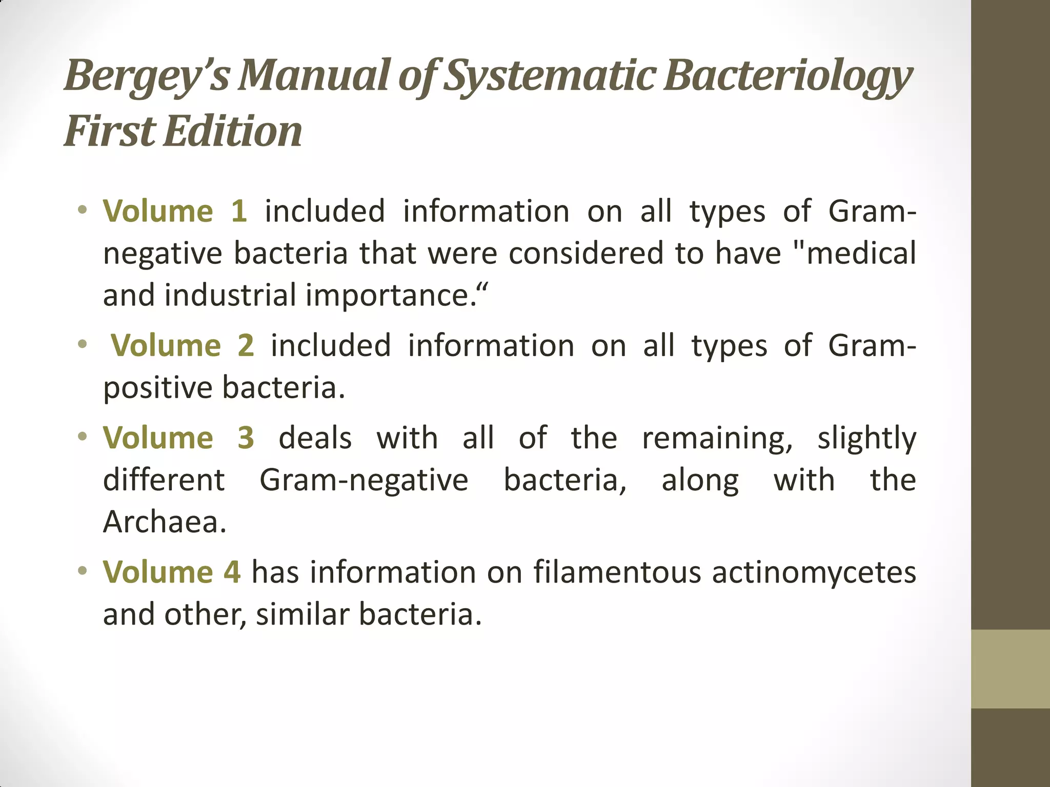 Bacterial taxonomy & classification | PDF