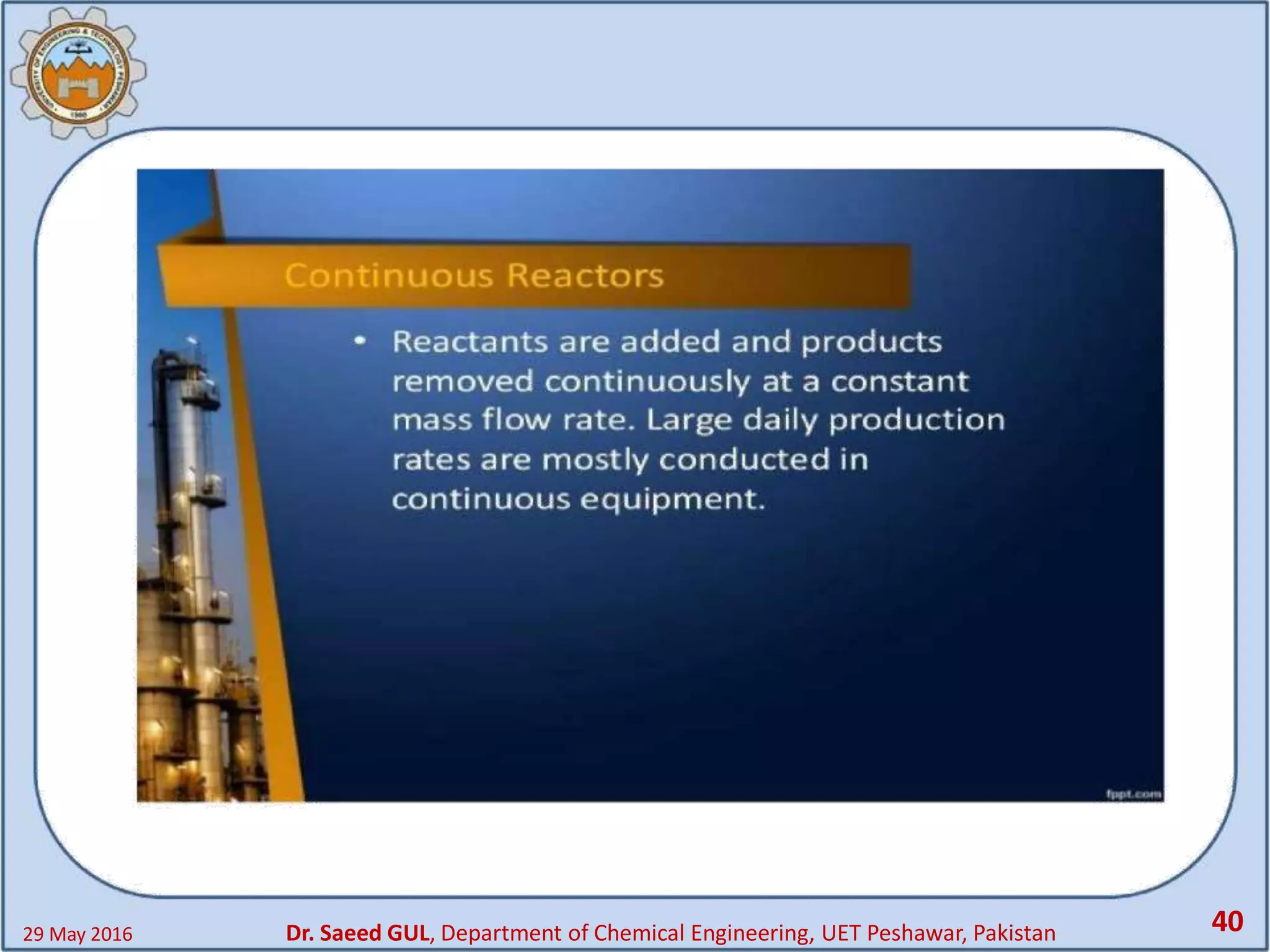 Classification of reactions and reactors | PPTX
