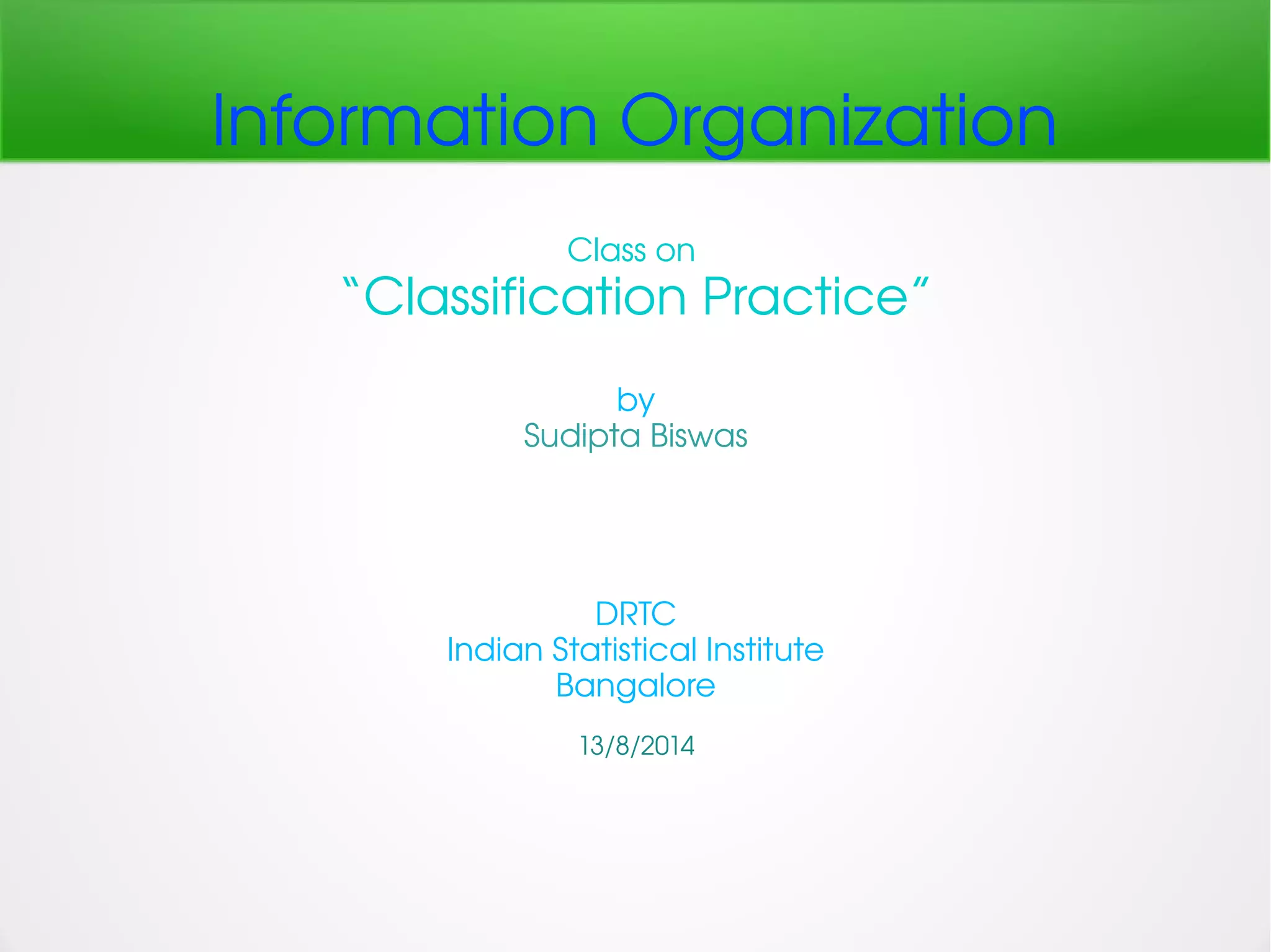 Classification 1st class | PPT