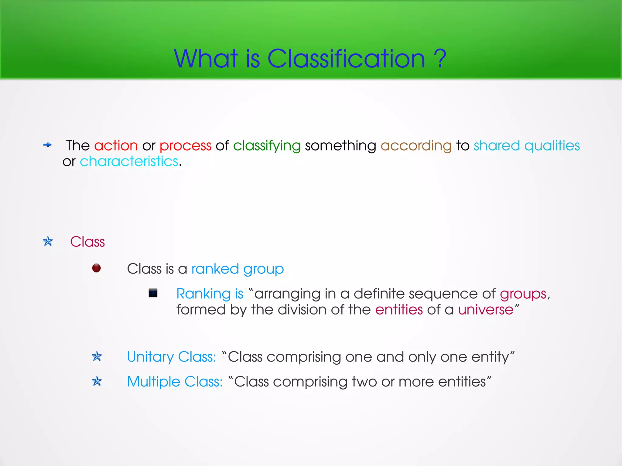 Classification 1st class | PPT