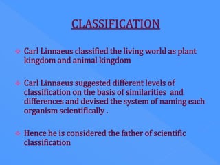 Power point presentation on topic Classification -Arunima V.S | PPTX