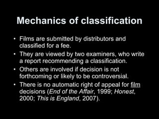 UK film classification 2010 | PPT