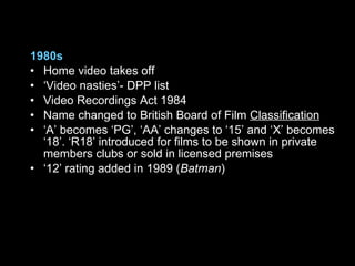 UK film classification 2010 | PPT