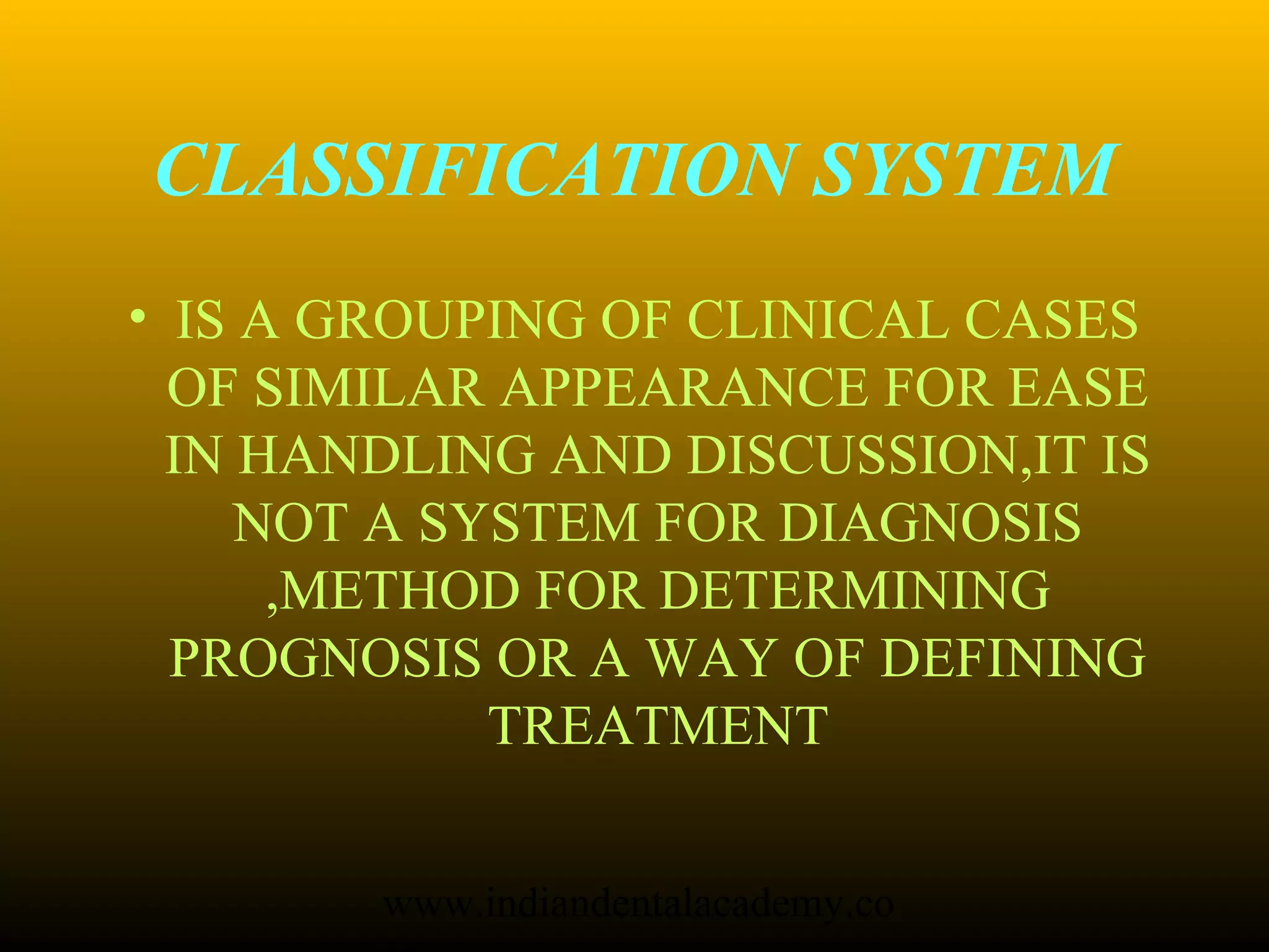 Classification of malocclusion in orthodontics /certified fixed ...