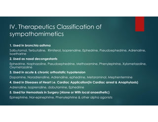 classification adrenergic.pdf of automatic nervous system | PDF