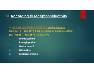 classification adrenergic.pdf of automatic nervous system | PDF