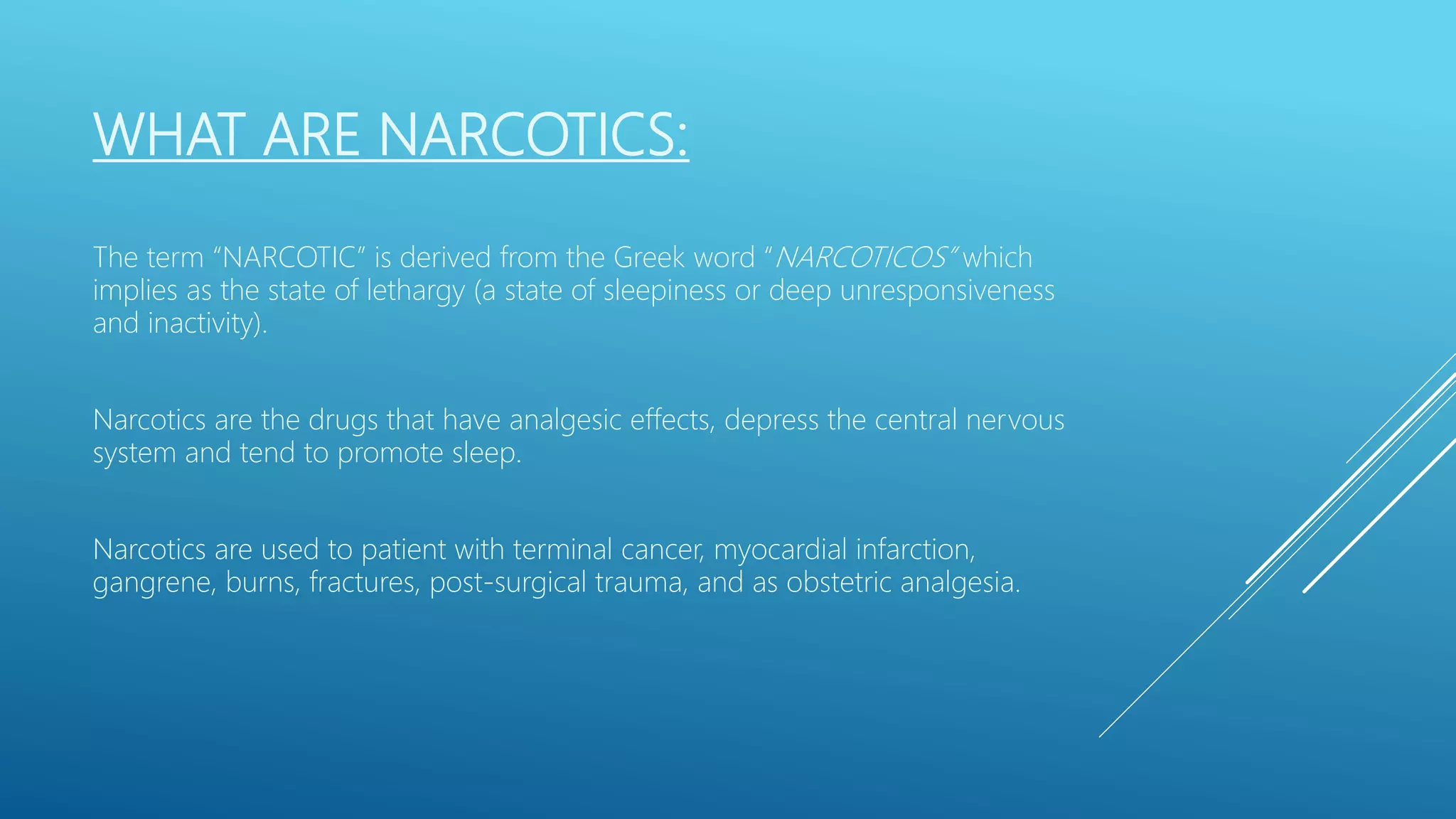 Classification and analysis of narcotics | PPTX