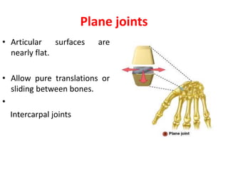 Classification and applied aspects of joints | PPTX