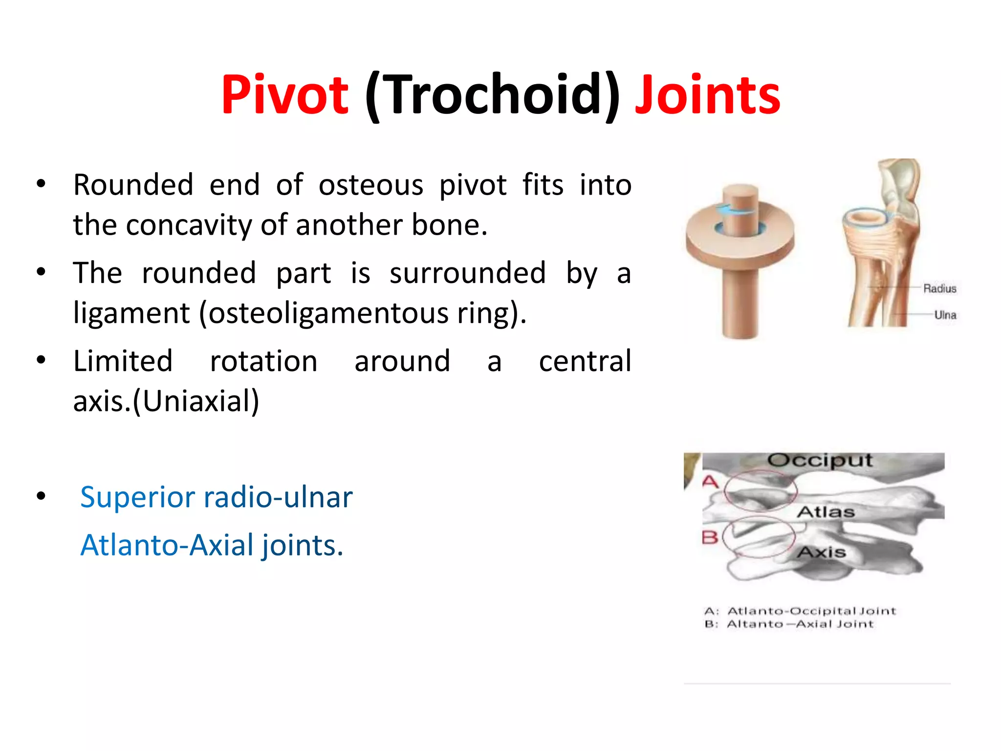 Classification and Applied Aspects of Joints | PPTX