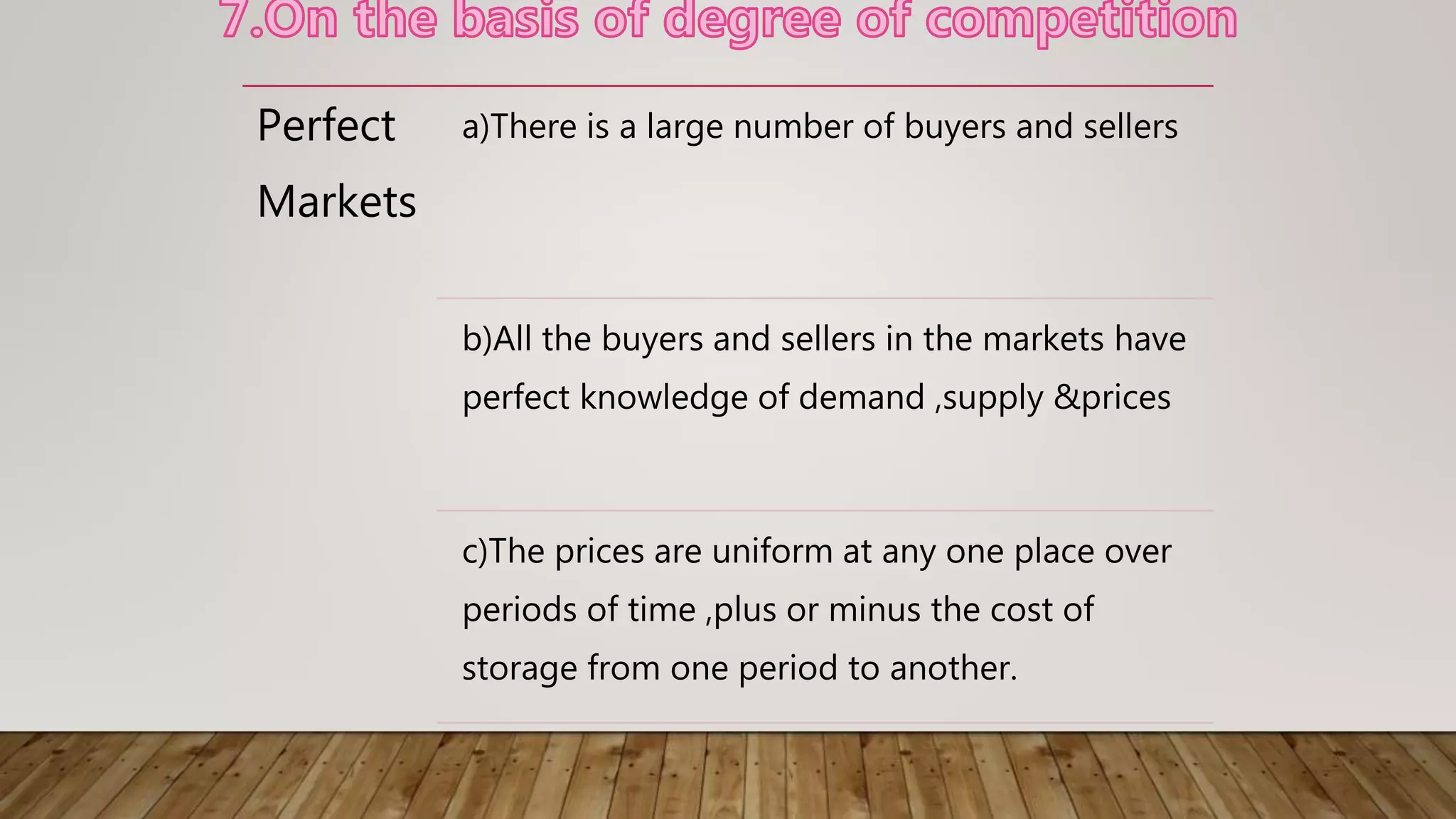 Classification and characteristics of agricultural market | PPTX
