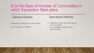 Classification and characteristics of agricultural market | PPTX