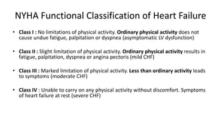 Classification and clinical features of congestive heart failure | PPTX