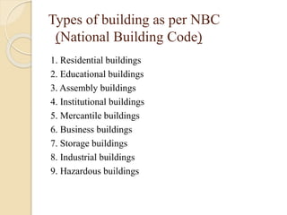 Classification and components of building.pptx