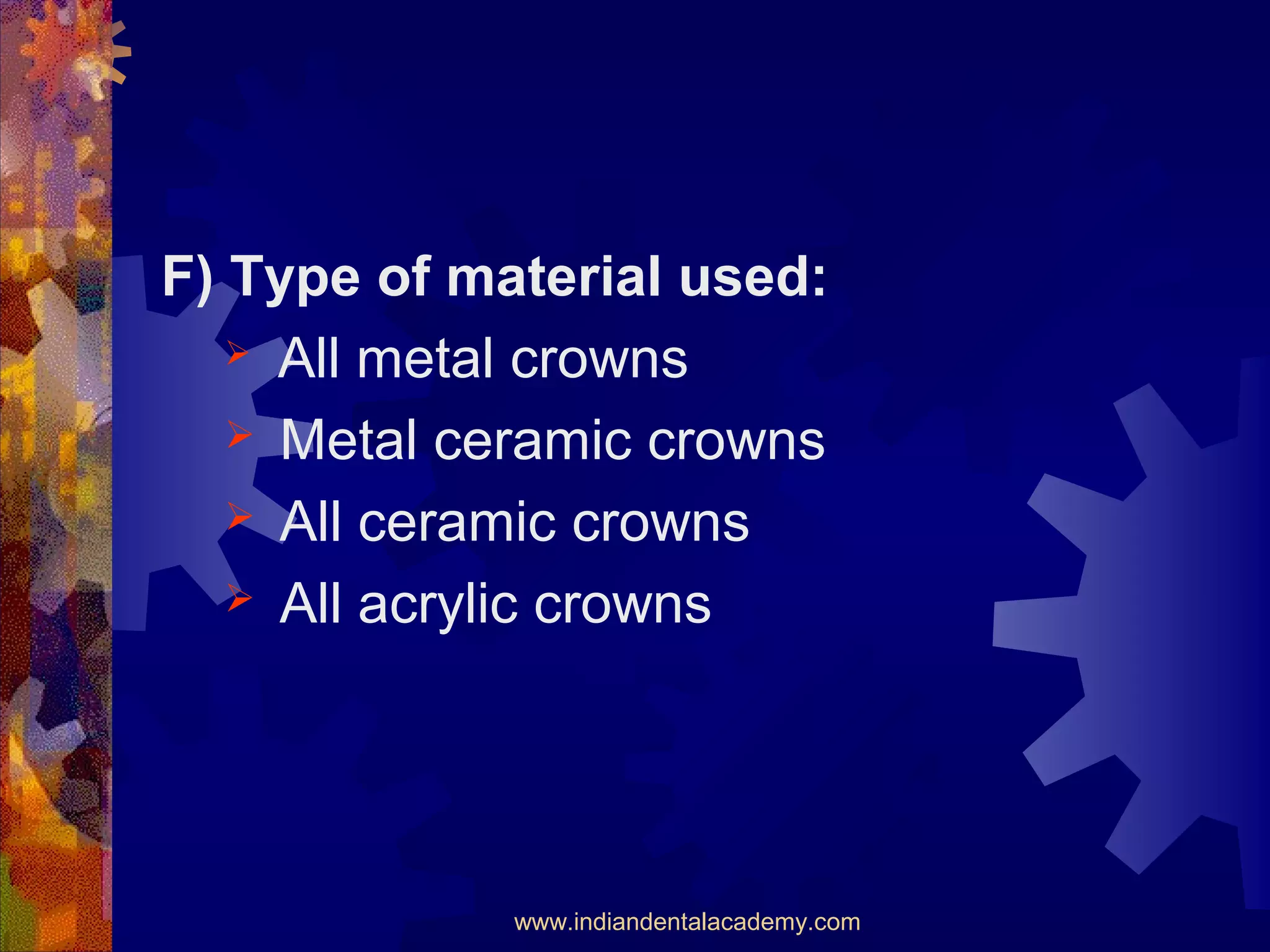Classification and configuration for fpd/dental courses | PPT