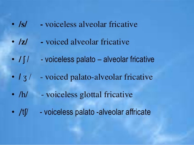 Classification And Description Of Consonantsppt