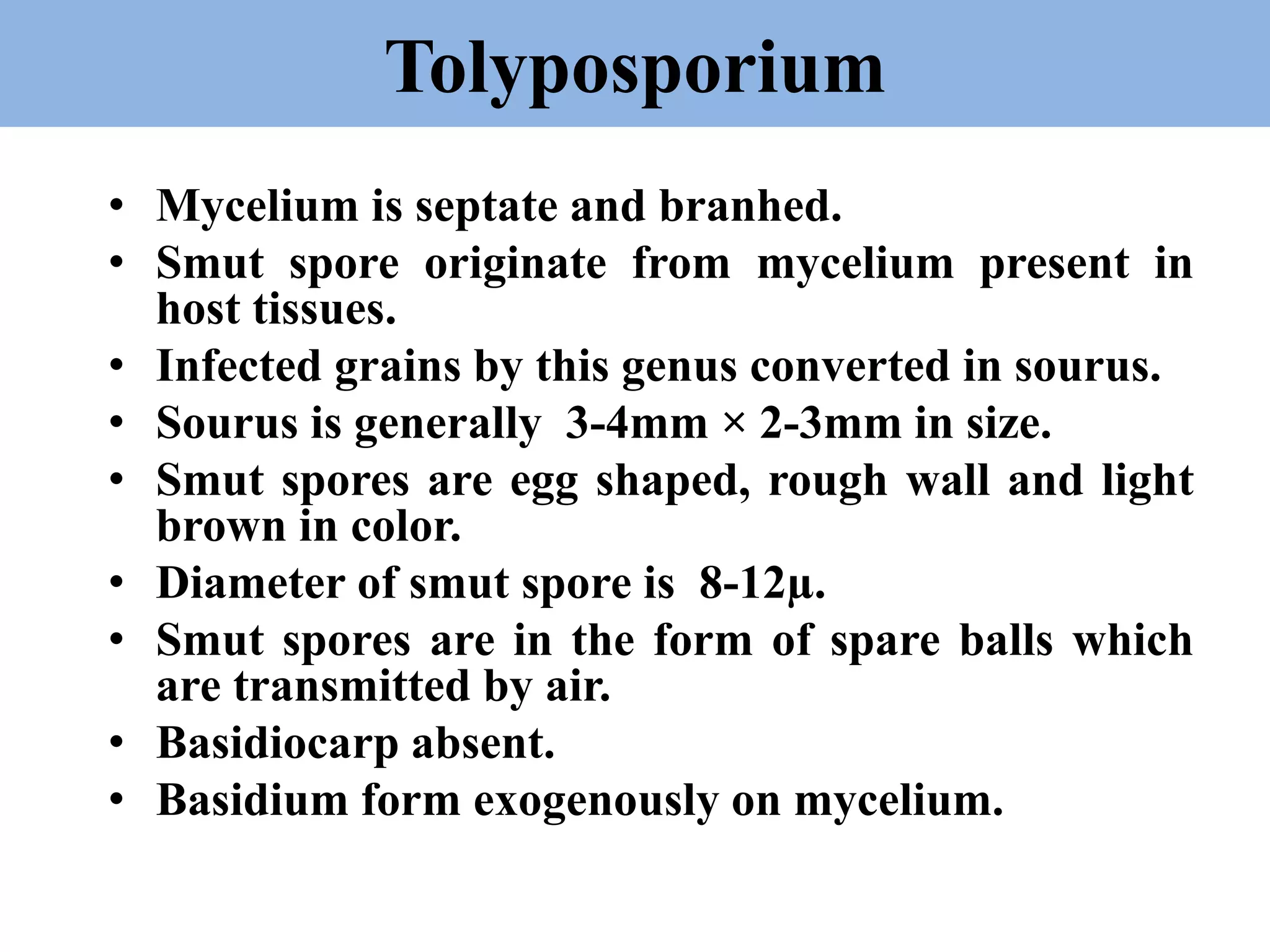 Classification and diagnostic charecterstics of main plant pathogenic ...