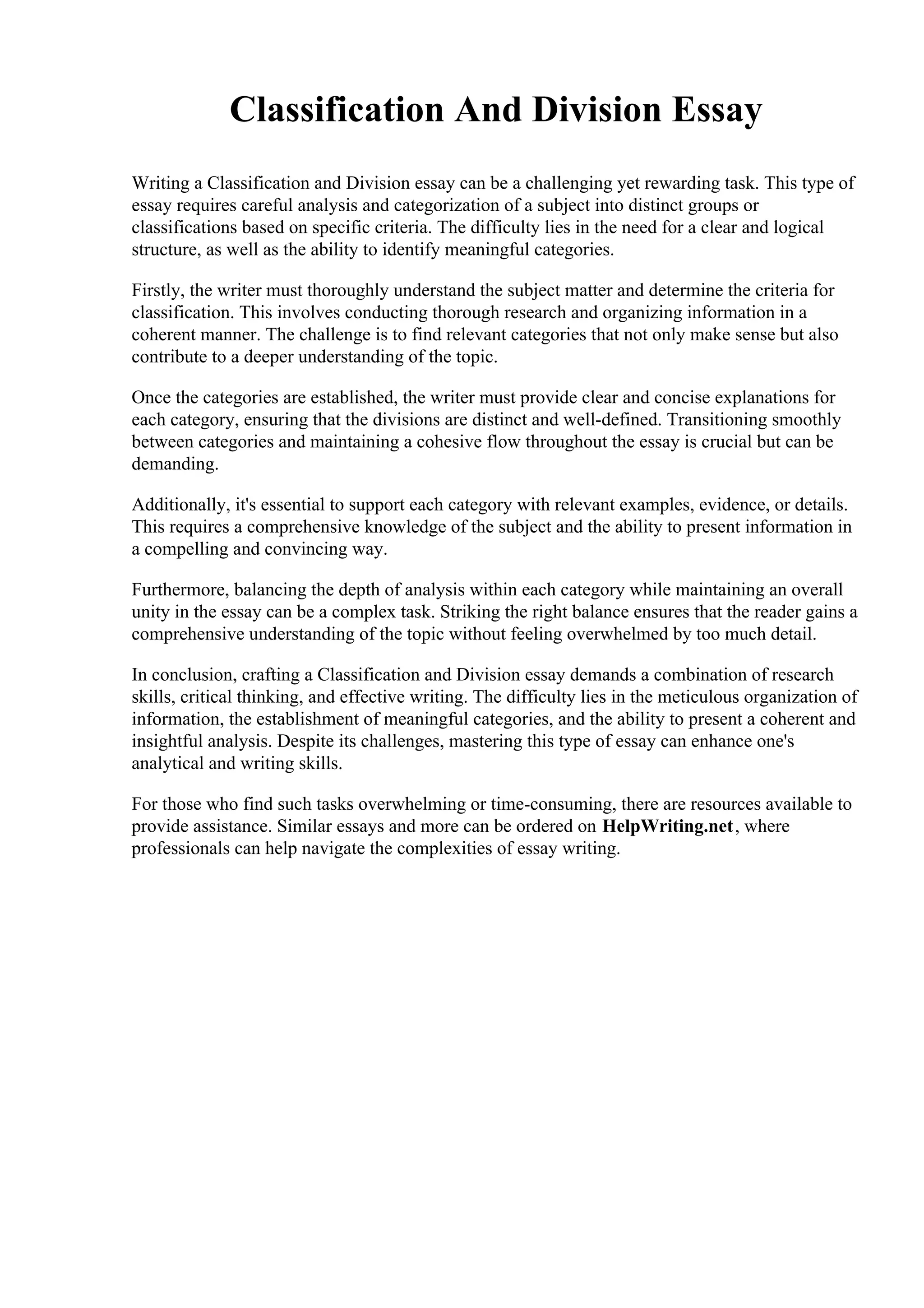 Classification And Division Essay.pdf