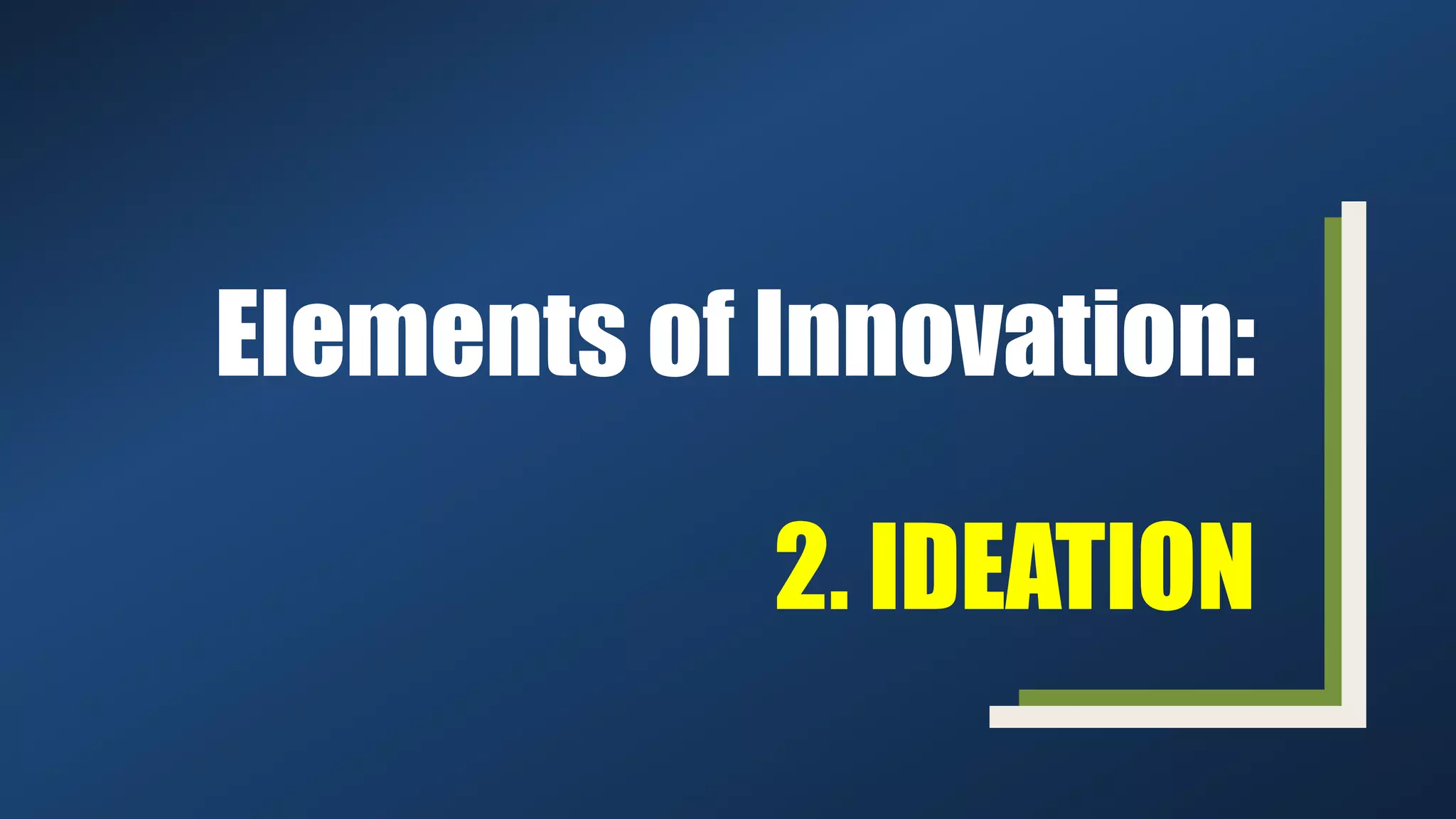Classification and Elements of Innovation | PPTX