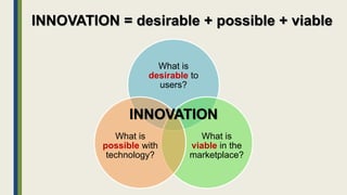 Classification and Elements of Innovation | PPTX